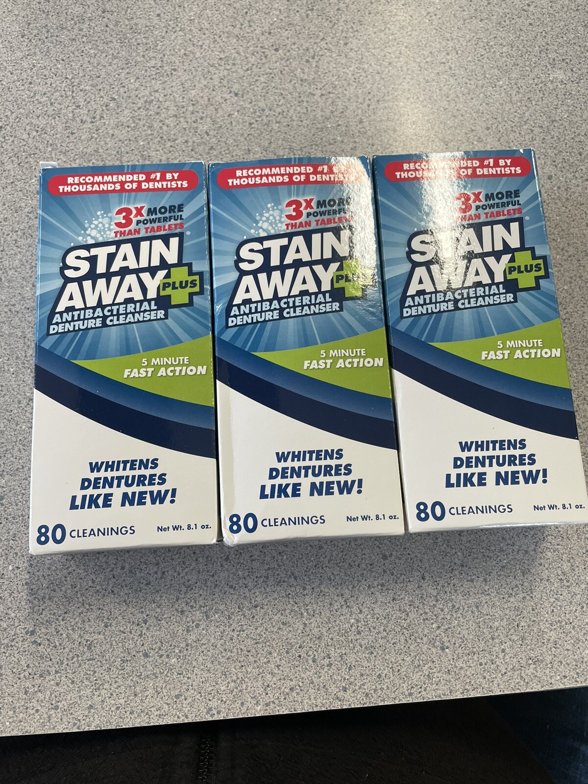 Stain Away Plus Denture Cleanser 8.10 oz (Pack of 3) | eBay