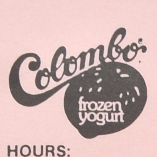 1990s Colombo's Frozen Yogurt Restaurant Menu 5667 Coventry Lane Fort ...