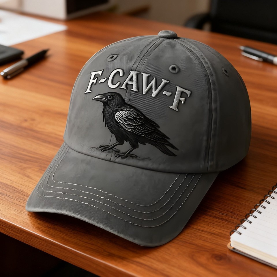 F-Caw-F Crow Hat Vintage Gothic Black Bird F-caw-f Cap,Vintage Baseball ...