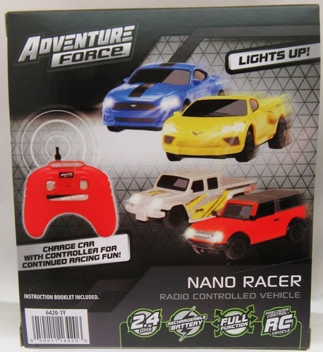 Nano Racer RC Car ~ Mustang ~ Blue ~ Adventure Force ~ Radio Control ...