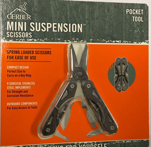 Gerber Mini Suspension Tool with Scissors Pocket Tool | eBay