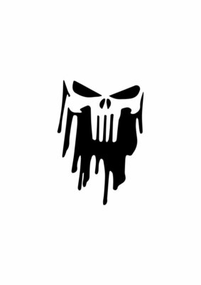 Punisher Skull Blood Drip decal w/ Free Shipping! Multiple Colors ...