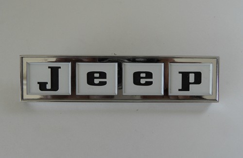 Jeepster, Jeep Commando, Jeep tailgate emblem Black letters !!!New ...