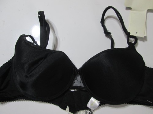 NWT Fashion Bra Size 34A Black Underwired Push-Up Sheer Adjustable ...