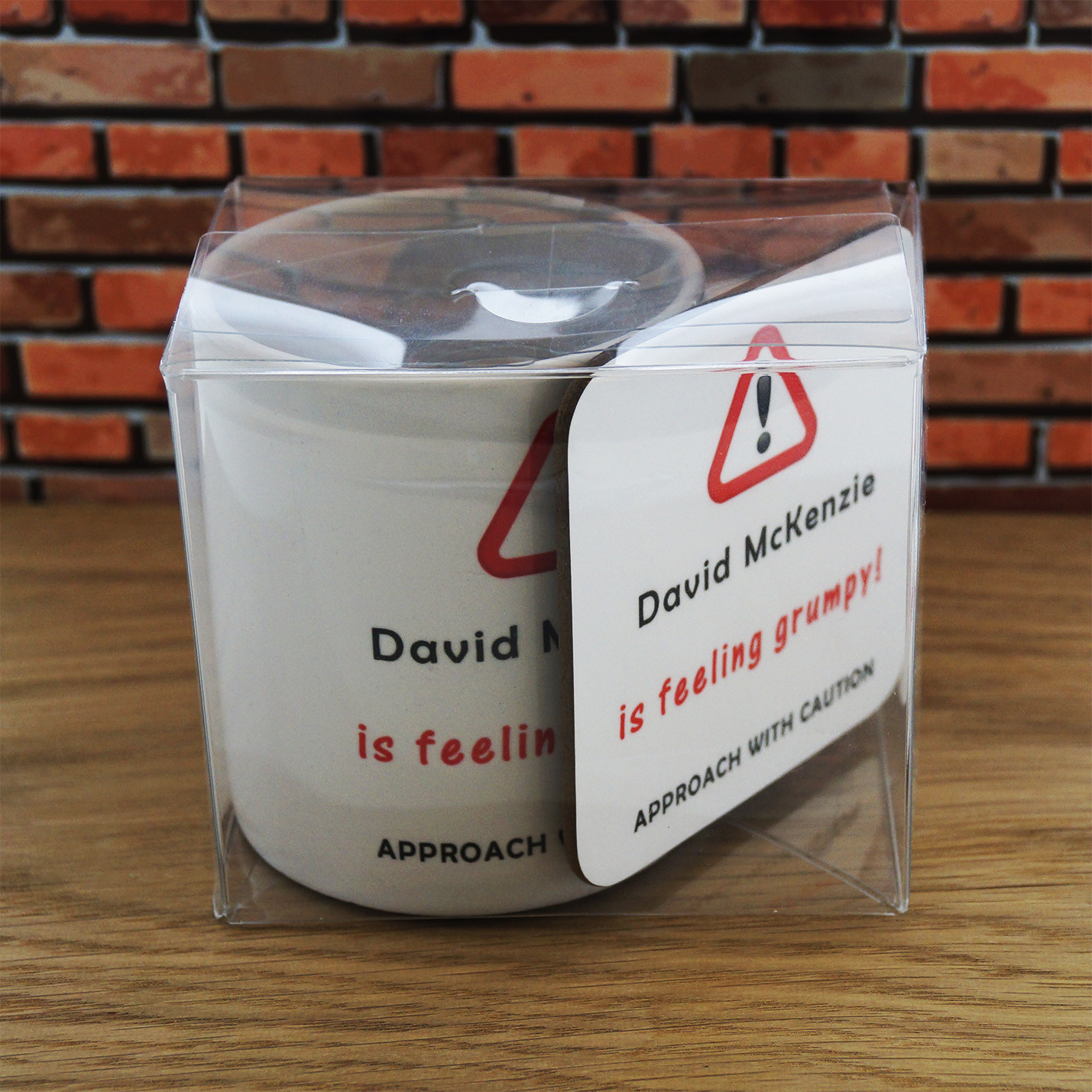 Warning! Approach With Caution Mug & Coaster Gift Set - Personalised ...