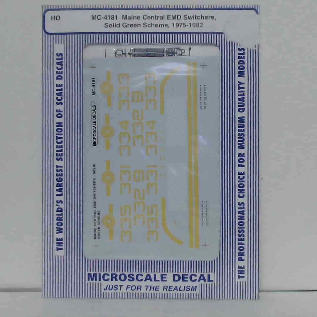 Microscale HO Scale Decals: Maine Central Diesel Switcher (1975-82) | eBay