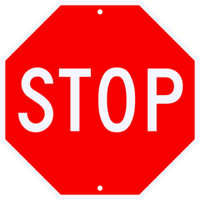 STOP SIGN 18 x 18 - REFLECTIVE METAL - NEW - LEGAL - DOT Approved - 3m ...