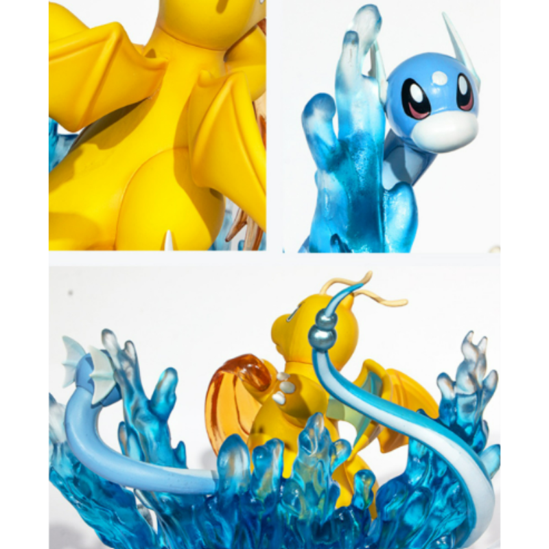 Pokémon Dragonite Evolution 28cm COLLECTIBLE STATUE Anime Action Figure ...