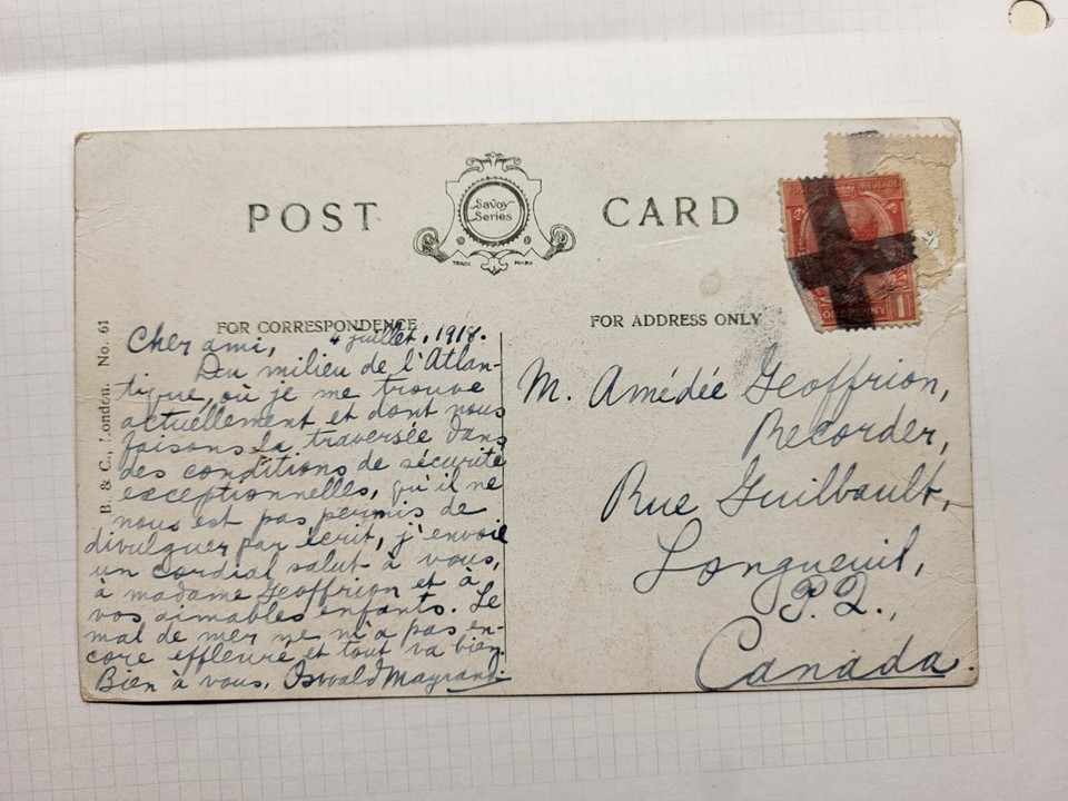 1918 censur ? cross cancel stamp Satire carte postale POST CARD | eBay