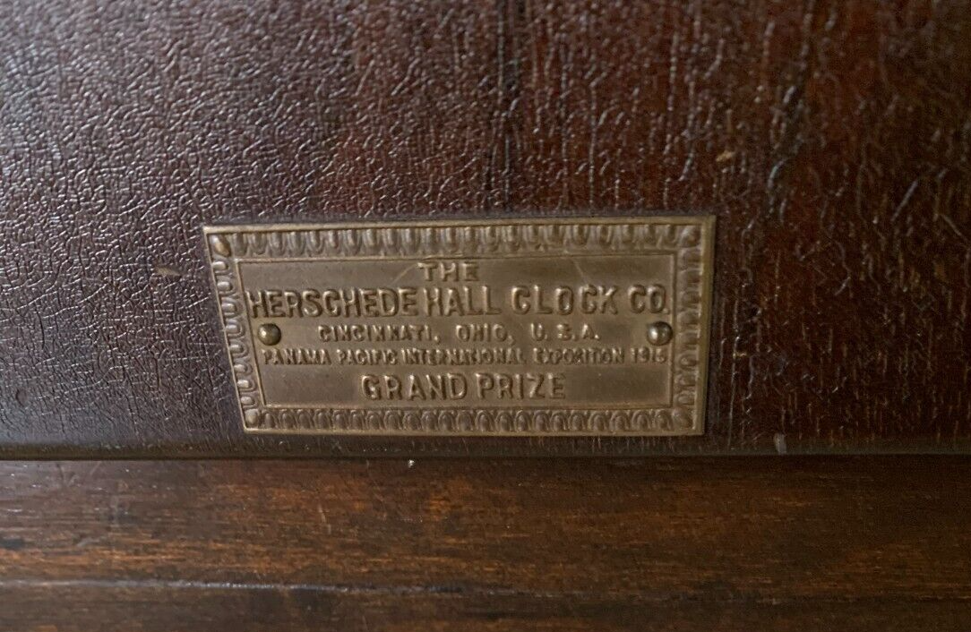 Antique Herschede Hall Mantle Clock Grand Prize Panama Pacific ...