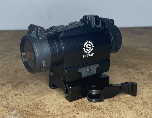 SHOTAC 20mm Low Profile Red Dot Sight 2 MOA w/ QD Picatinny Riser | eBay