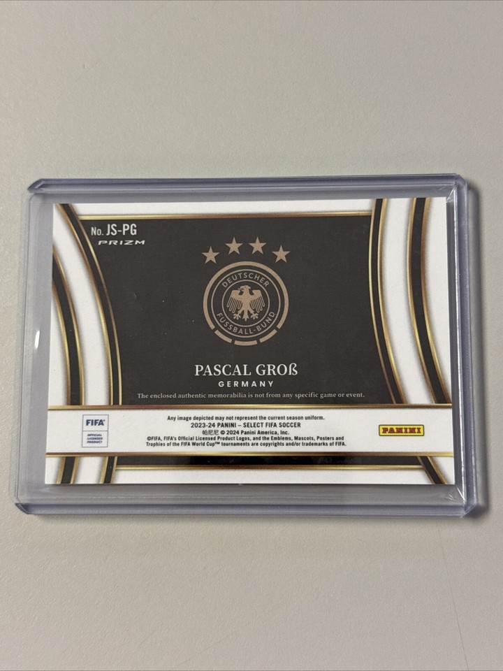 2023-24 Panini Select Fifa Pascal Grob Jumbo Relic | eBay