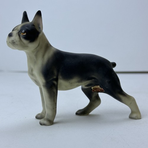 Vintage Japan Ceramic Dog Figurine Standing Boston Terrier Relco ...