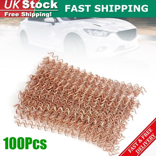 100x Dent Pulling Wavy Wiggle Wires For Spot Welding Welder Body Panel ...