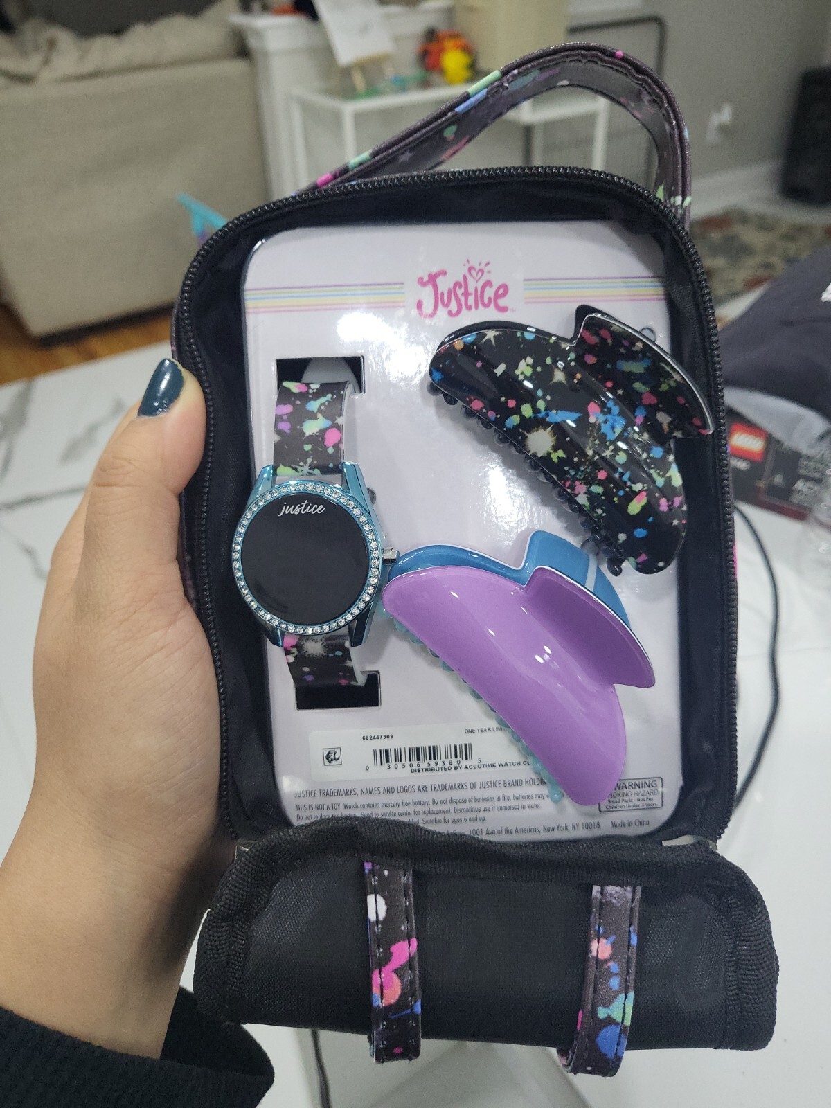 Justice Watch With Hair Claw clip Gift Set* Watch Battery Needs To ...