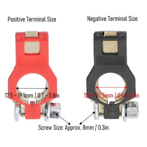 5Sets Batteries Terminal Car Positive Negative Connector Clamp For ...
