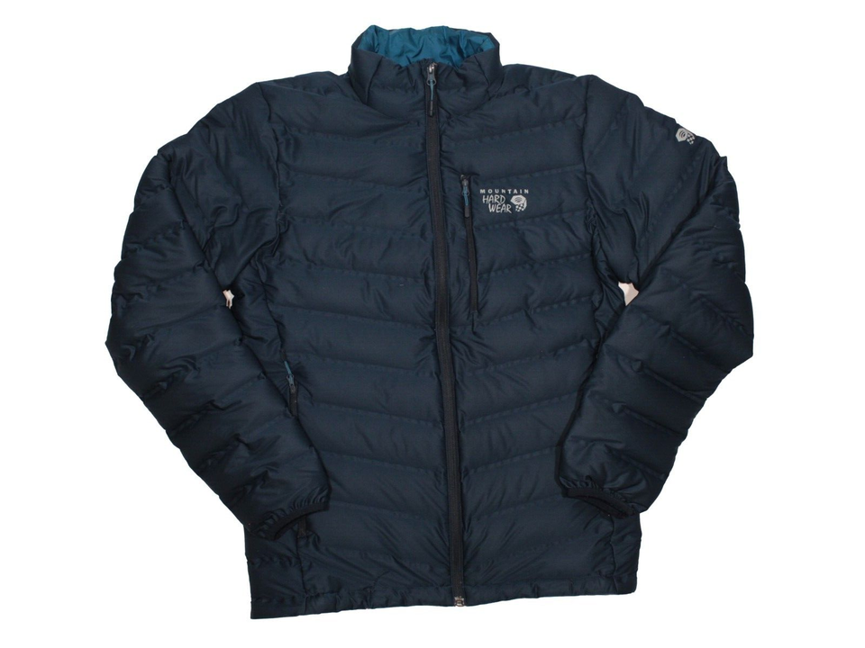 Mountain HardWear 750 Down Jacket Mens Small Blue Q Sheild Puffer Full ...