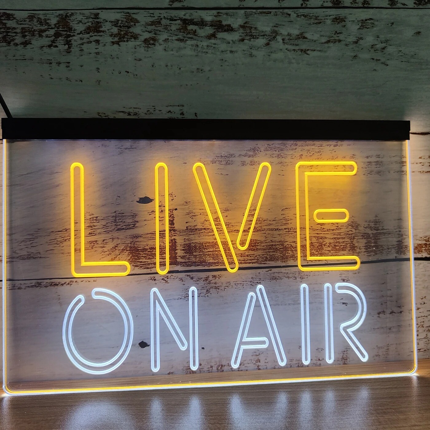 Live On Air Recording Studio LED Neon Light Sign Radio Room Wall Art ...