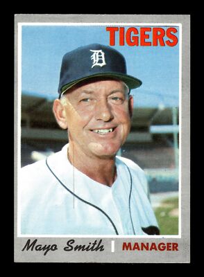 Mayo Smith 1970 Topps MLB Baseball #313 Detroit Tigers Manager Set ...