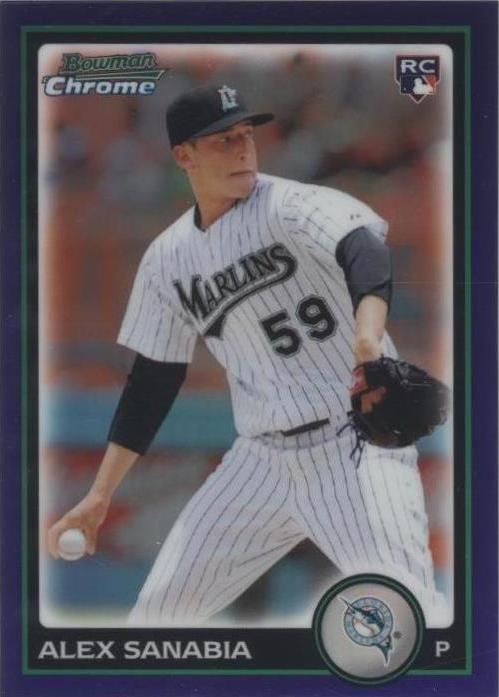 2010 Bowman Draft Picks & Prospects - Chrome Alex Sanabia #BDP60 Purple ...