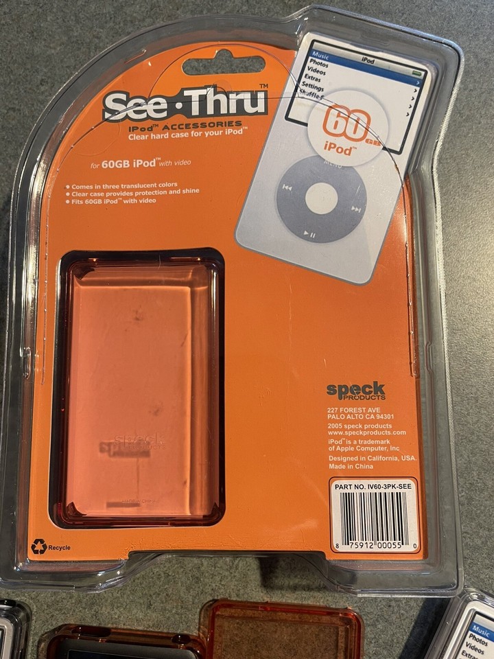 NEW Speck See Thru 3 Pack Hard Case For iPod Classic For all THICK ...