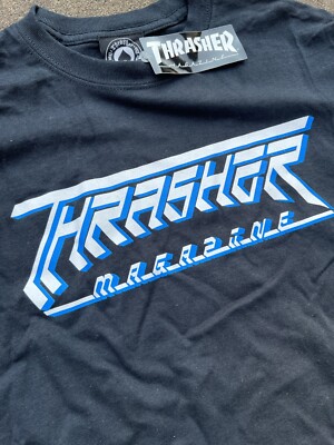 Thrasher Magazine FUTURE LOGO Skateboard T Shirt Black NEW W/ TAGS ...