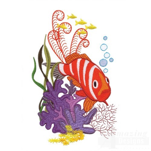 22 Coral Reef Machine Embroidery Designs on USB | eBay
