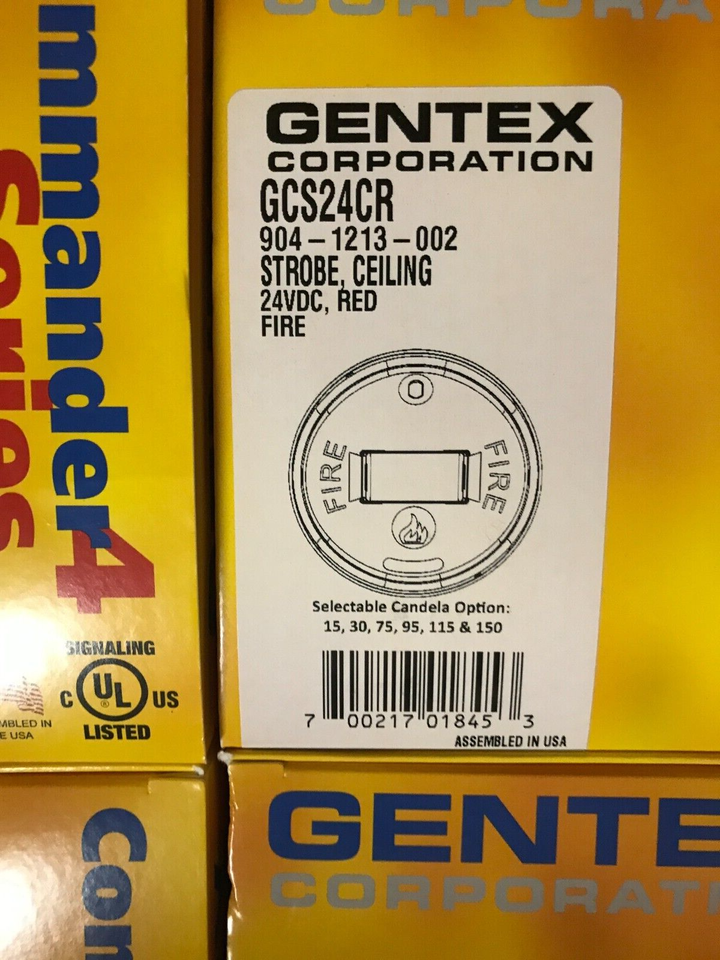 NEW Gentex GCS24CR Ceiling Mount Strobe RED | eBay