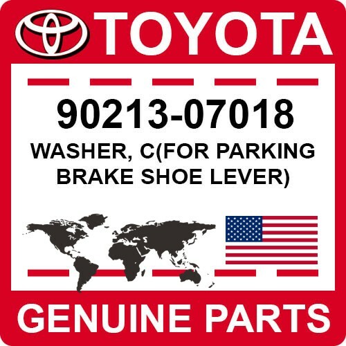 90213-07018 Toyota OEM Genuine WASHER, C(FOR PARKING BRAKE SHOE LEVER ...