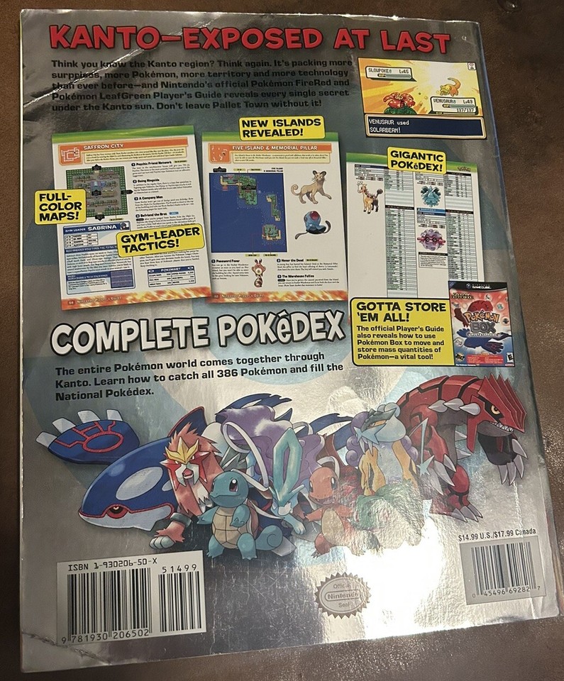 Pokemon Fire Red Leaf Green Nintendo Power Strategy Guide - Gameboy ...