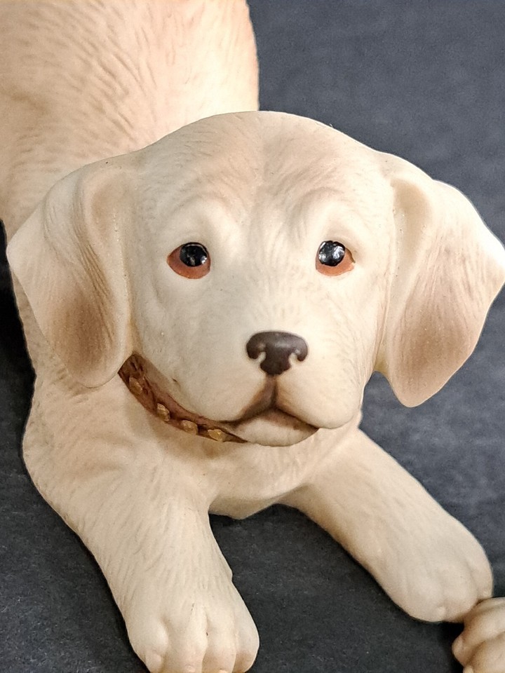 Vintage Homco Yellow Lab Figurines Puppy Dogs set of 2 Porcelain 3.5 in ...