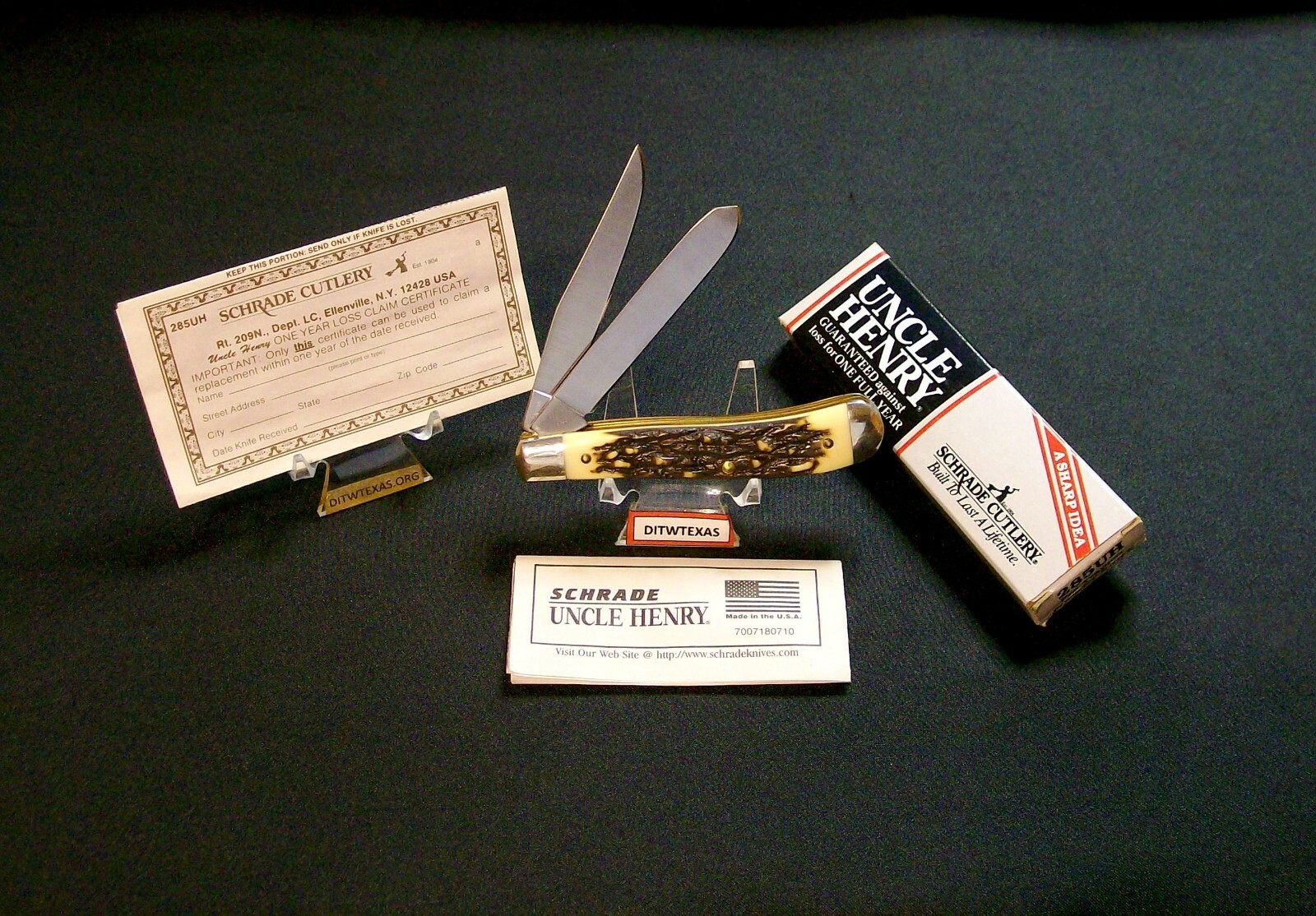 Schrade 285UH Knife Fish Fur & Game Trapper W/Original Packaging, USA ...