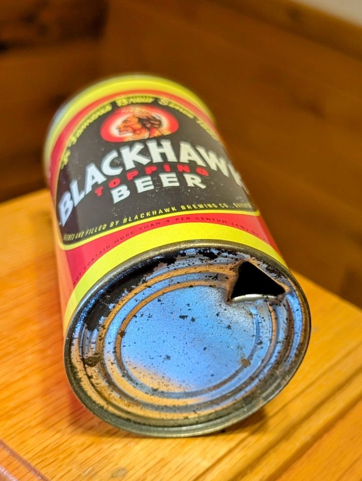 Blackhawk REPLICA NOVELTY Cone Top Beer Can - Paper Label With Can Wrap ...