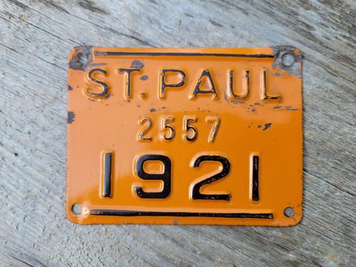1921 St. Paul Minnesota Visitor/Guest? License Plate - 2557 | eBay