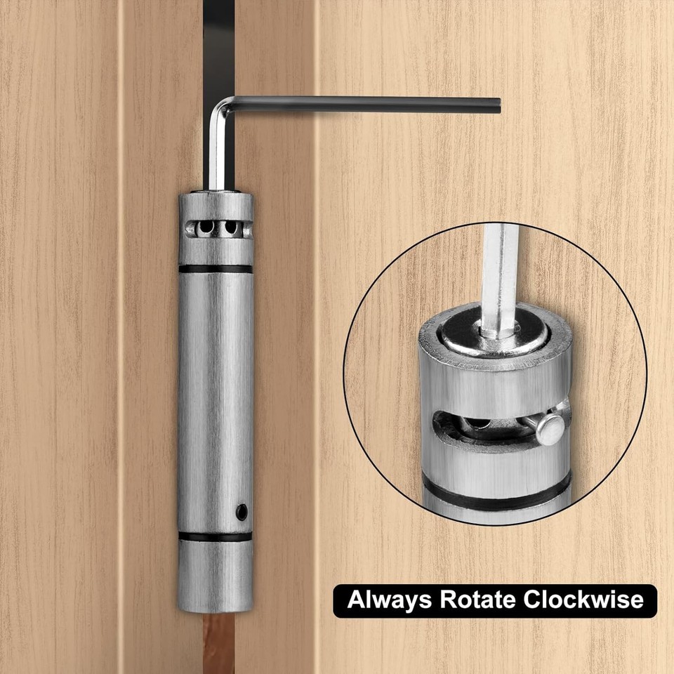 3 Pack 4 Inch Self Closing Spring Loaded Door Hinges (Brushed Nickel ...