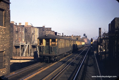 CTA Chicago Transit Authority "L" #4166 1958 35mm Original Kodachrome ...