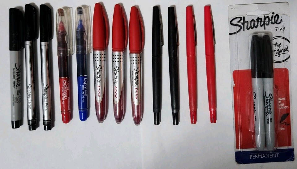 Lot Of 14 Sharpie Permanent Markers Liquid Expresso Pen Markers ...