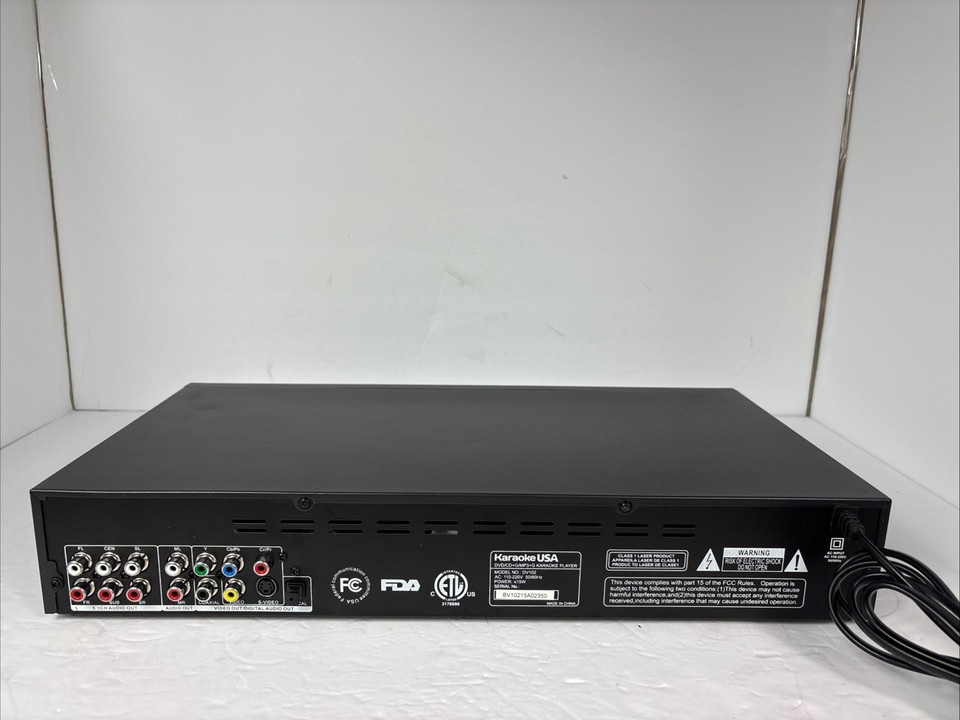 KARAOKE USA DV102 DVD/MP3/CD/SD Player & Recorder System Tested Works ...