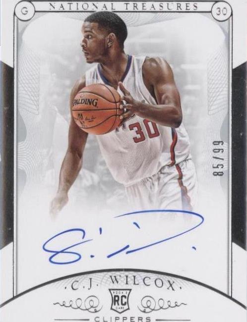 2014-15 Panini National Treasures - Rookie Autographs C.J. Wilcox #143 ...