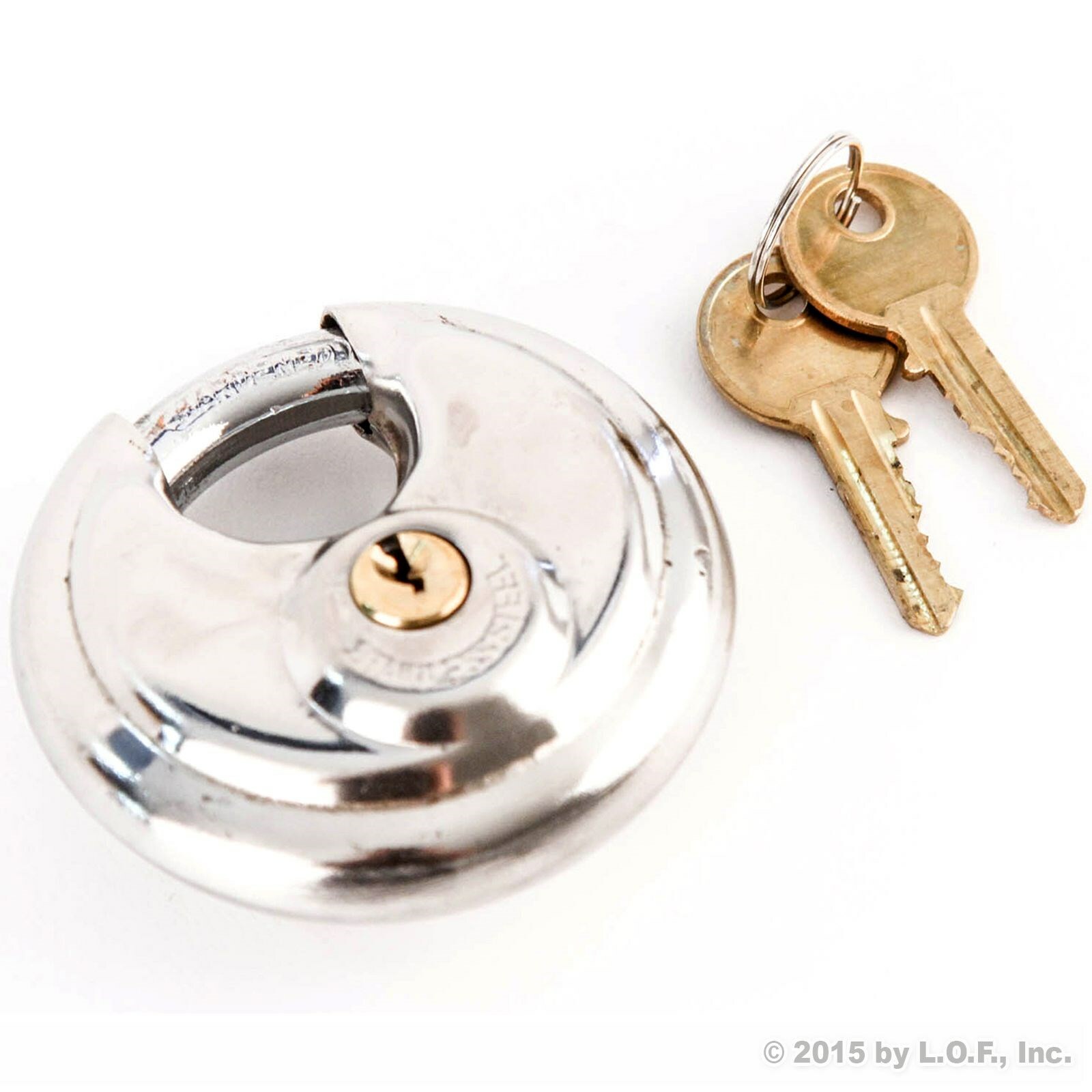 100 Armor Disc Padlock Trailer Brass Cylinder Storage Locks Stainless ...