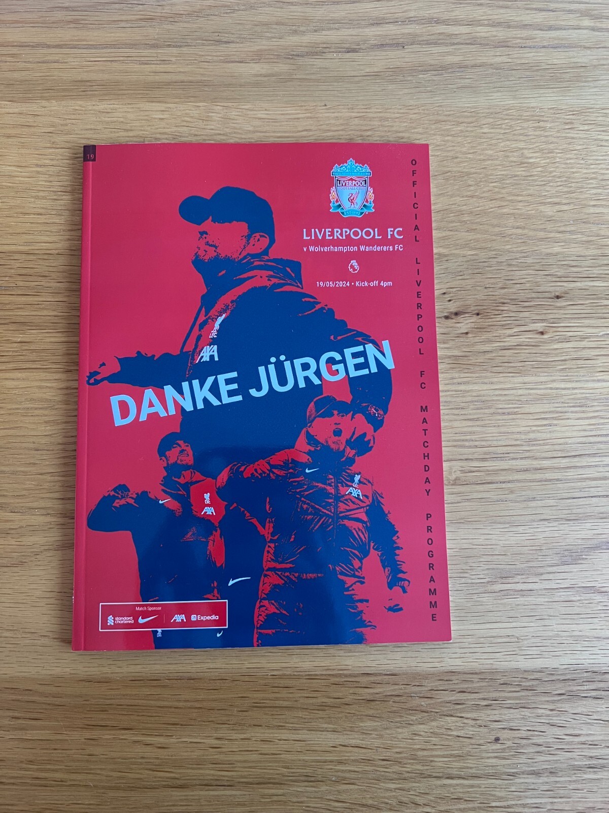 Danke Jurgen Liverpool FC Programme Klopp | Grelly UK