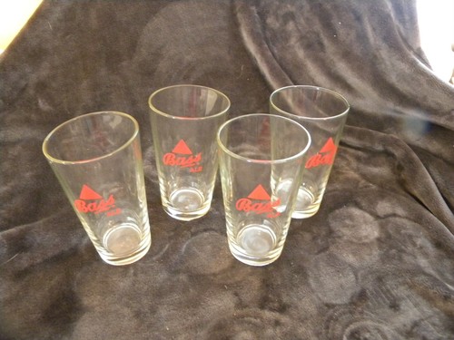 Bass Ale Glasses Set of 4/ EXCELLENT CONDITION/Perfect for the Bar | eBay