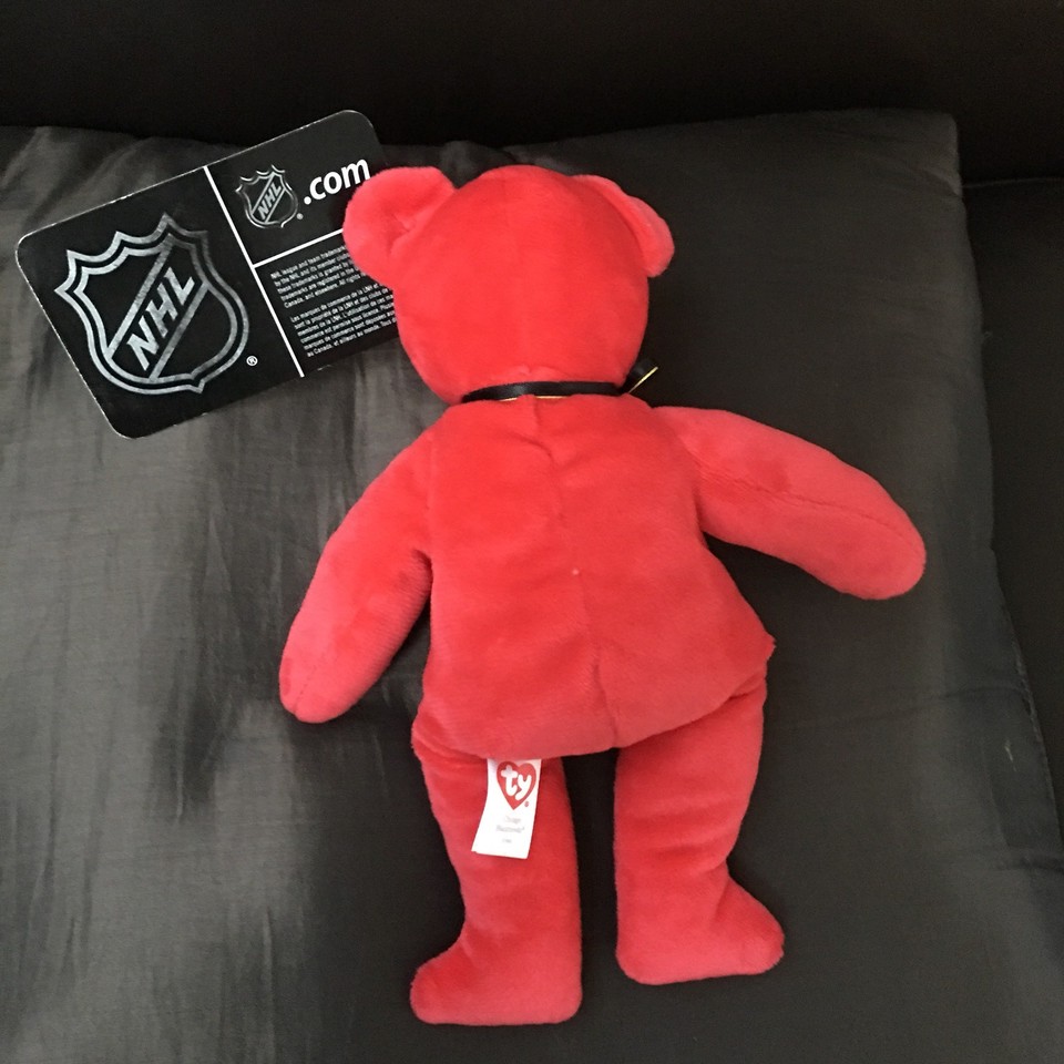 TY Beanie Baby - STANLEY the Bear (RED) (NHL Chicago Blackhawks Limited ...