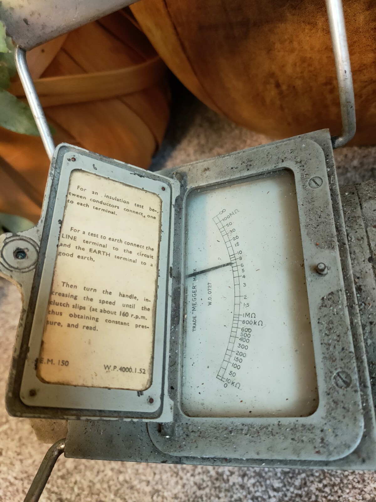 Vintage Air Ministry 500v Insulation Tester Megger By Evershed ...