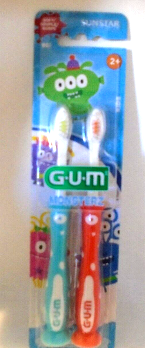 Sunstar - 901 Gum Monsterz Kids Toothbrushes 2 Soft 1 Red 1 Blue FREE ...