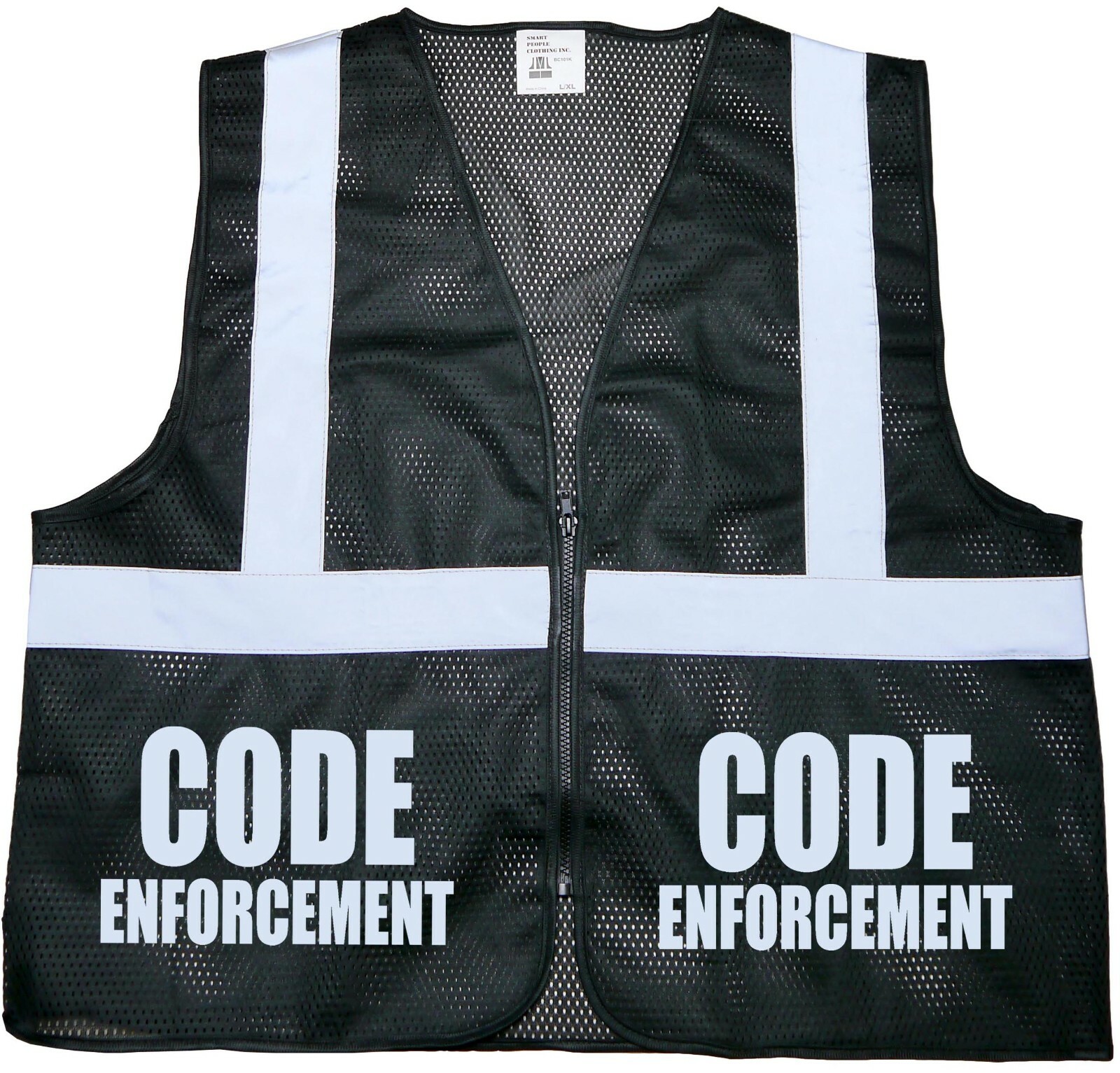 Code Enforcement safety vest, black, REFLECTIVE design, High Visibility ...
