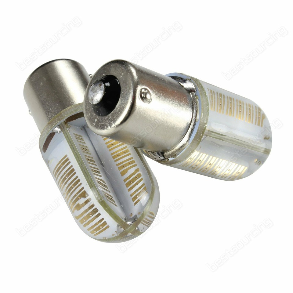 2x 581 PY21W BAU15s Bulbs 8 COB LED Turn Signal Indicator Front Rear ...