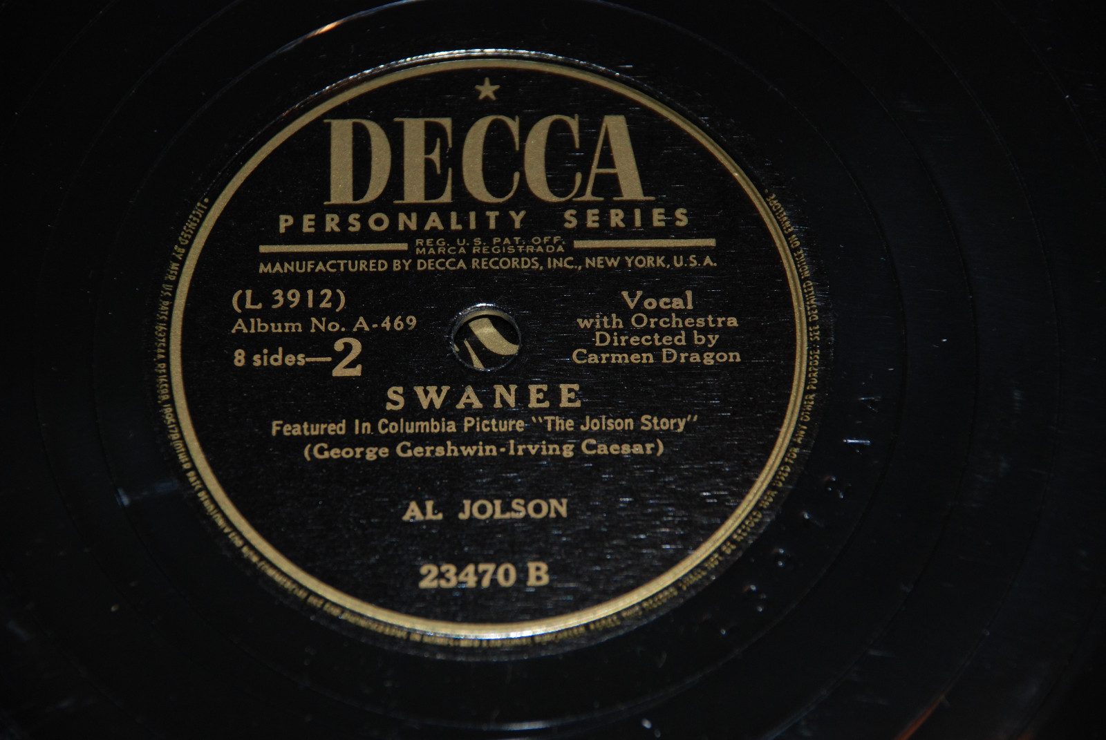 AL JOLSON "Songs he made famous" 4 x 10" - 78 album set DECCA A-469 ...