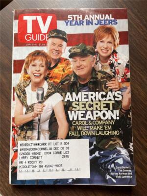 TV Guide January 5-11 2002 Carol Burnett Cincinnati Edition | eBay
