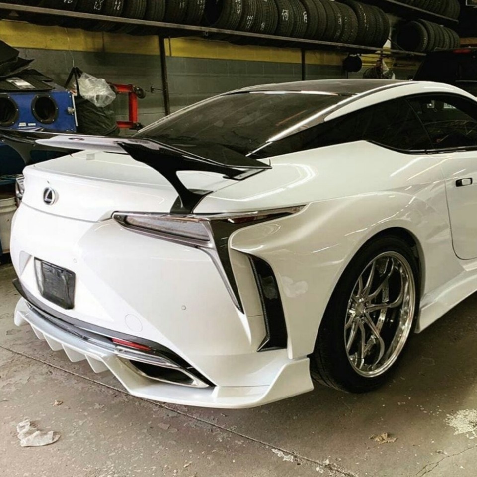 For Lexus LC500 LC500h FRP Front Rear Bumper Lip Spoiler & Side Skirt ...